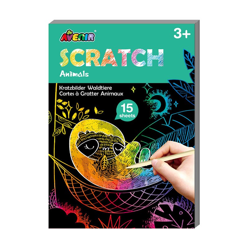 Mini Scratch Art Kratzbilder Tiere von Avenir Kids